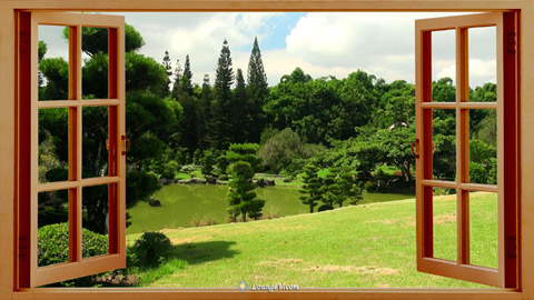 A window to zen garden with sounds of birds, wind and water : Just For ...